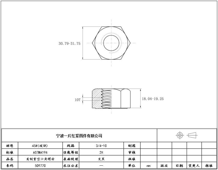 hex heavy nut ASTM 194 2H nut black hot dip galvanized surface ...